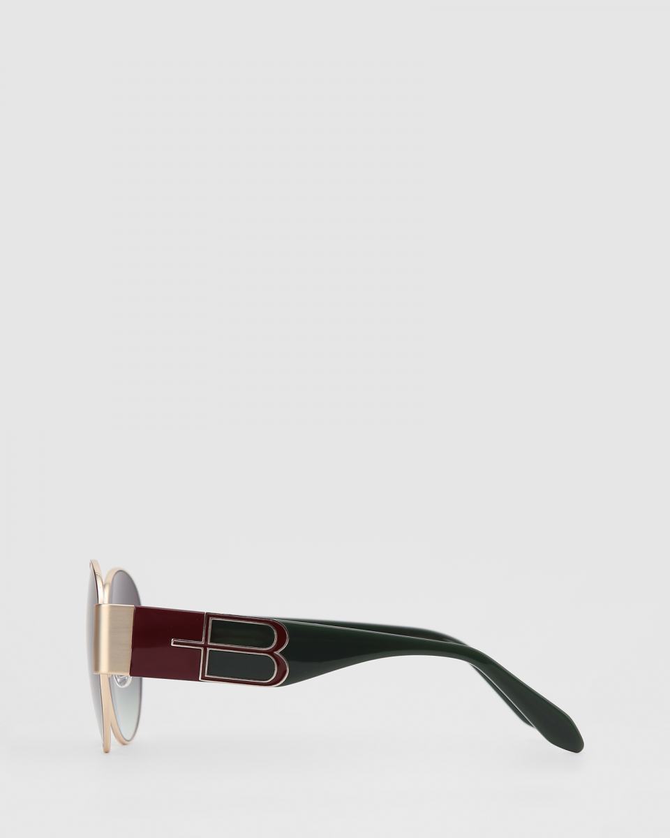 Очки солнцезащитные Baldinini BLD2507 MF 103 metal/plastic green/bordo ...